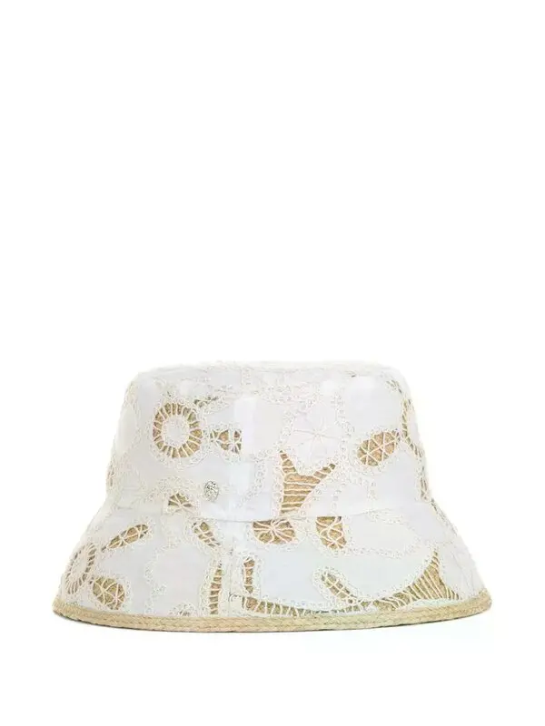 Helen Kaminski Embroidered Raffia Bucket Hat