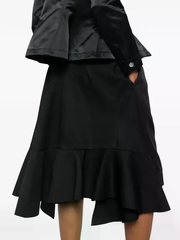 Comme Des Garçons Ruffled Hem Trousers