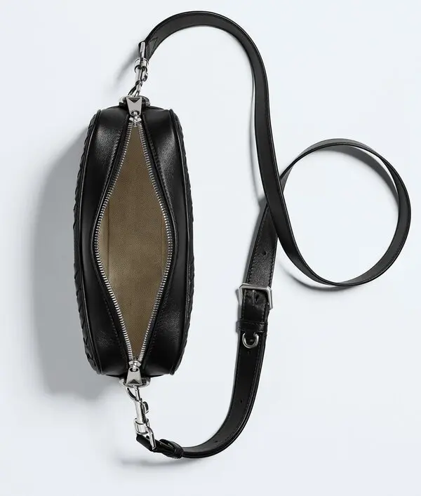 Bottega Veneta Small Intrecciato Camera Bag - Black