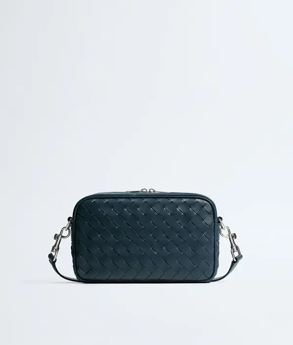 Bottega Veneta Small Intrecciato Camera Bag - Denim