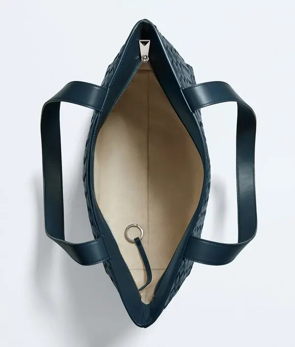 Bottega Veneta Intrecciato Zipped Tote - Denim