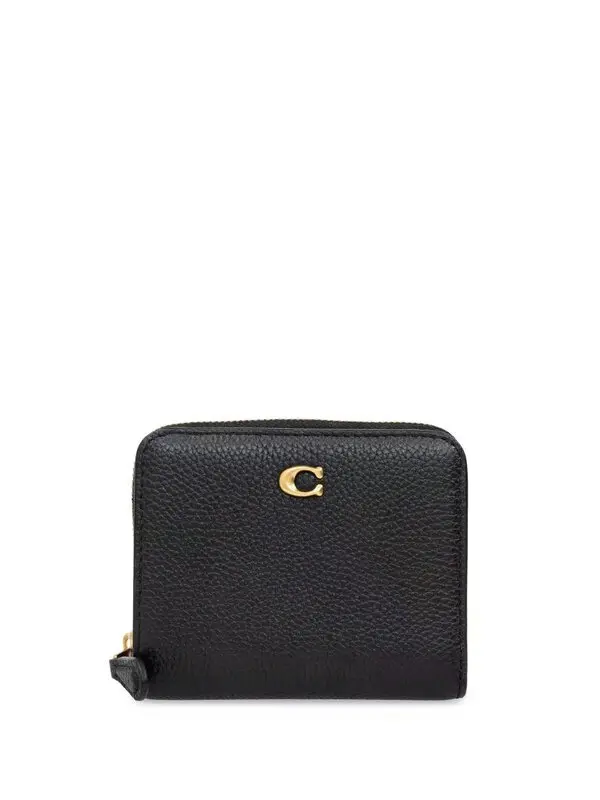 COACH Billfold Pebbled-leather Wallet - Black