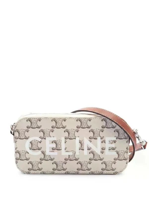 Celine 2010s Triomphe-pattern Mini Bag