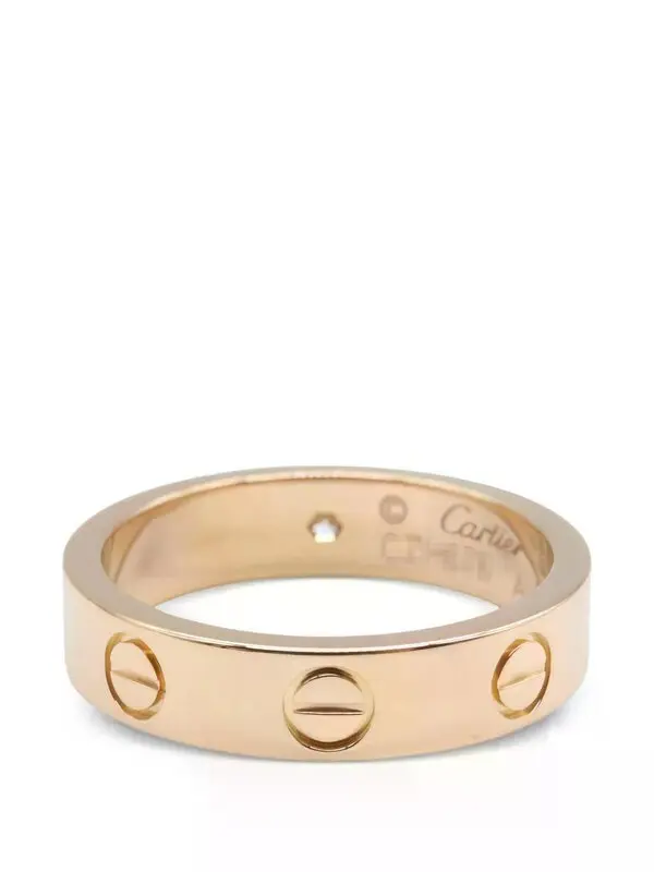 Cartier Love Diamond Ring In 18k Rose Gold - Pink