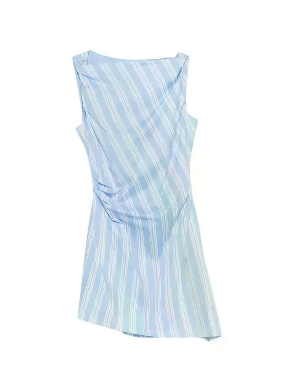 Staud Callie Striped Asymmetric Dress