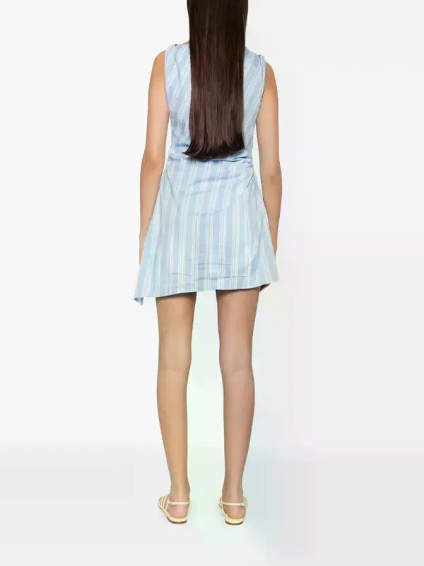 Staud Callie Striped Asymmetric Dress