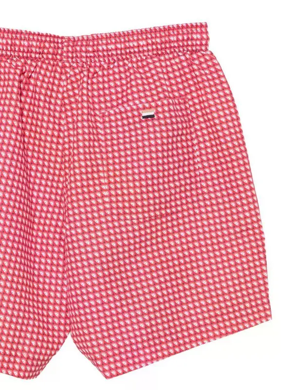 BOSS Graphic-print Drawstring Swim Shorts