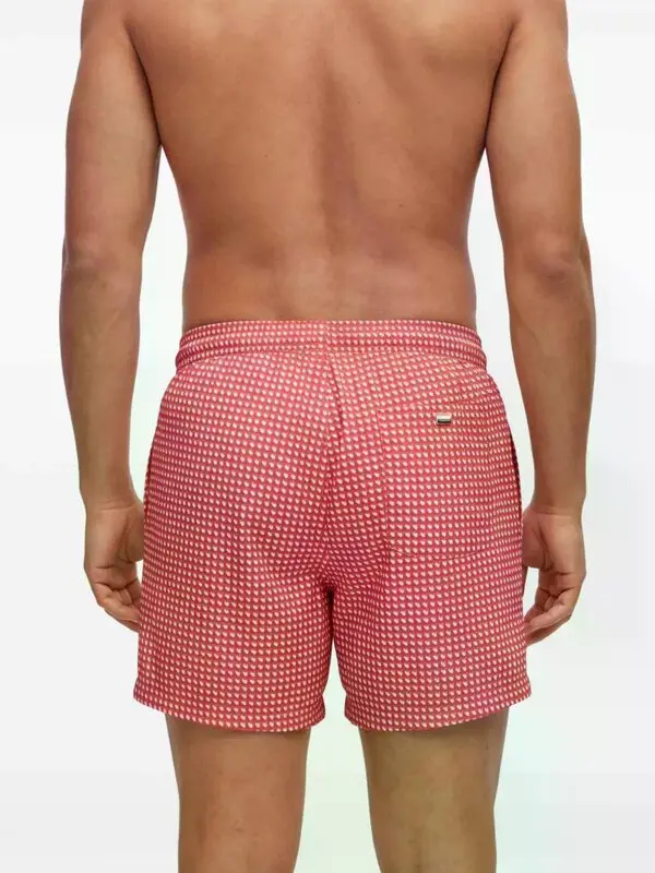 BOSS Graphic-print Drawstring Swim Shorts