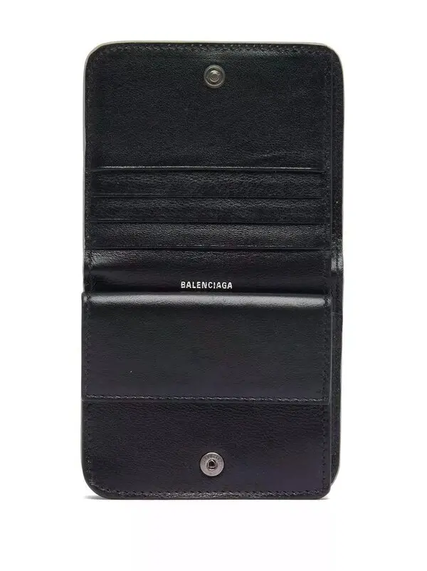 Balenciaga Logo-print Press-stud-fastening Wallet