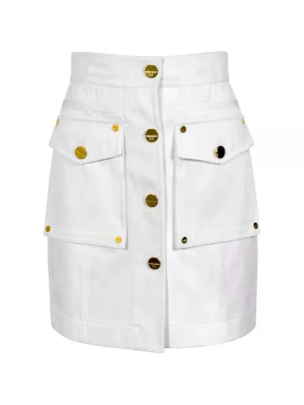Elisabetta Franchi Mini Cargo Skirt - White