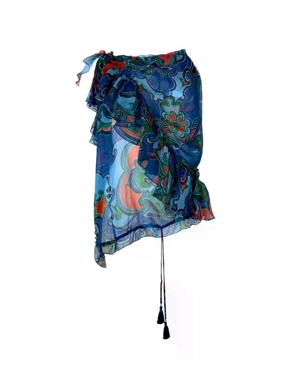 Etro Ruffled Paisley-print Sleeveless Top
