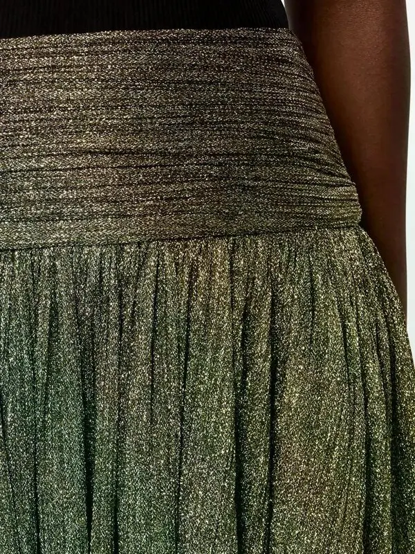 Isabel Marant Étoile Eloise Smocked Metallic-effect Skirt - Gold