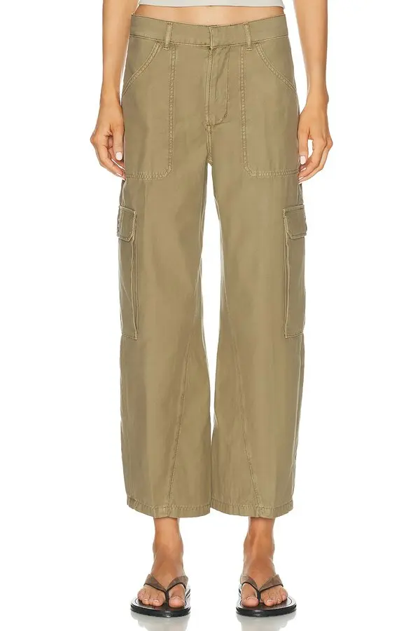 Citizens Of Humanity Thassos Twisted Seam Utility Pants In Olive - Bezal