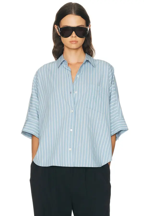 Citizens Of Humanity Claire Origami Shirt - Capri Stripe