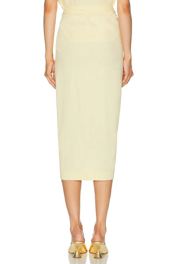 Dries Van Noten Ruched Cotton Jersey Skirt