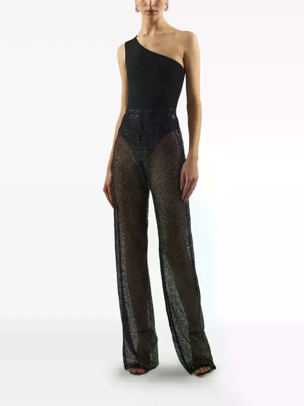 TALLER MARMO Marlene Sequin Embellished Trousers - Black