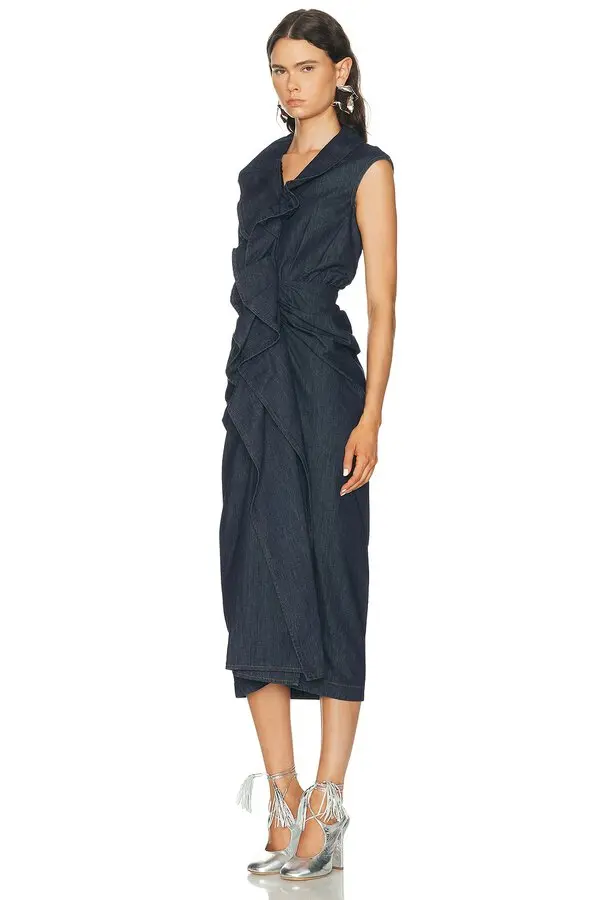 Dries Van Noten Davyl Denim Dress - Indigo