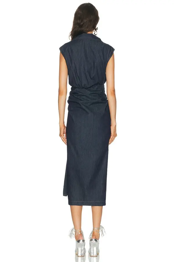 Dries Van Noten Davyl Denim Dress - Indigo