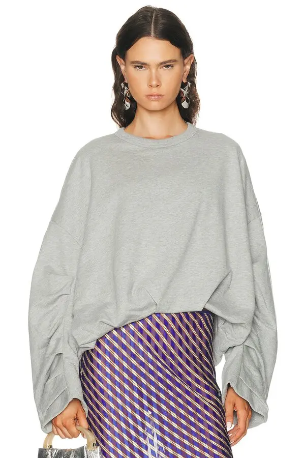 Dries Van Noten Hannett" Sweatshirt - Grey Melange