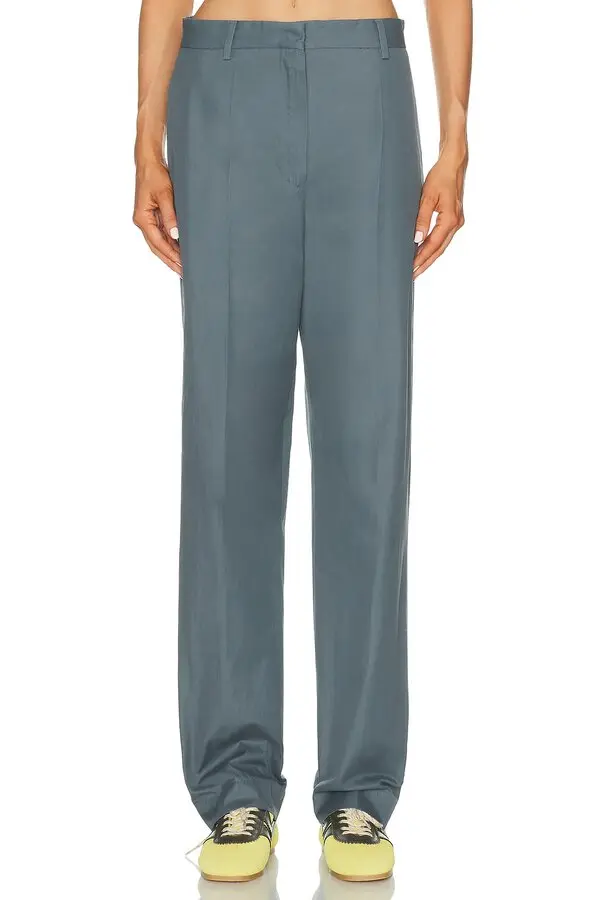 Dries Van Noten Pilar Pant In Slate - Petrol