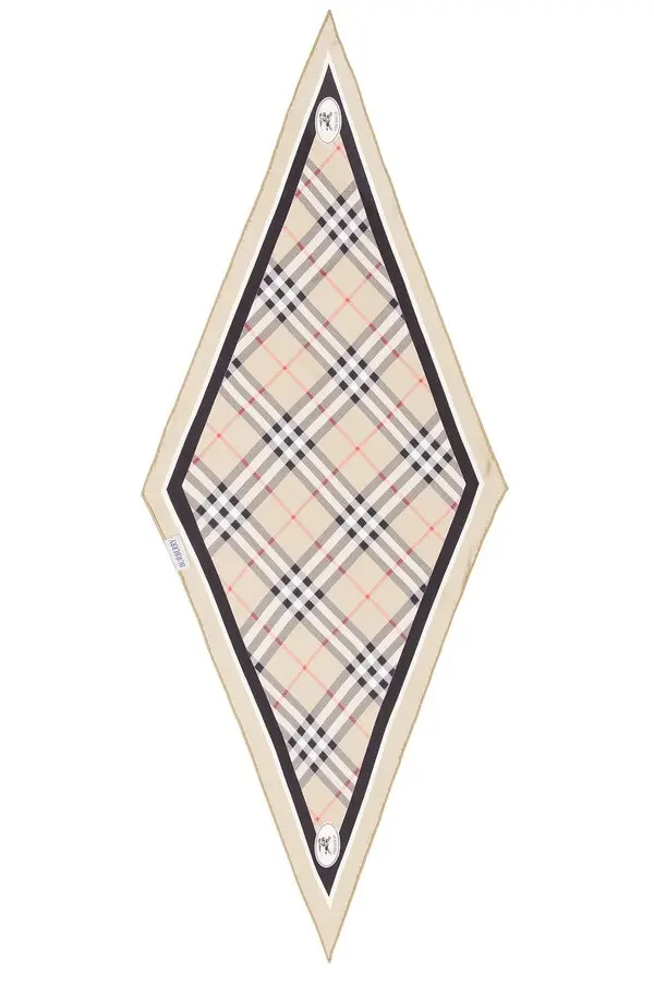 Burberry Knight Stamp Scarf In Tan,black - Sand