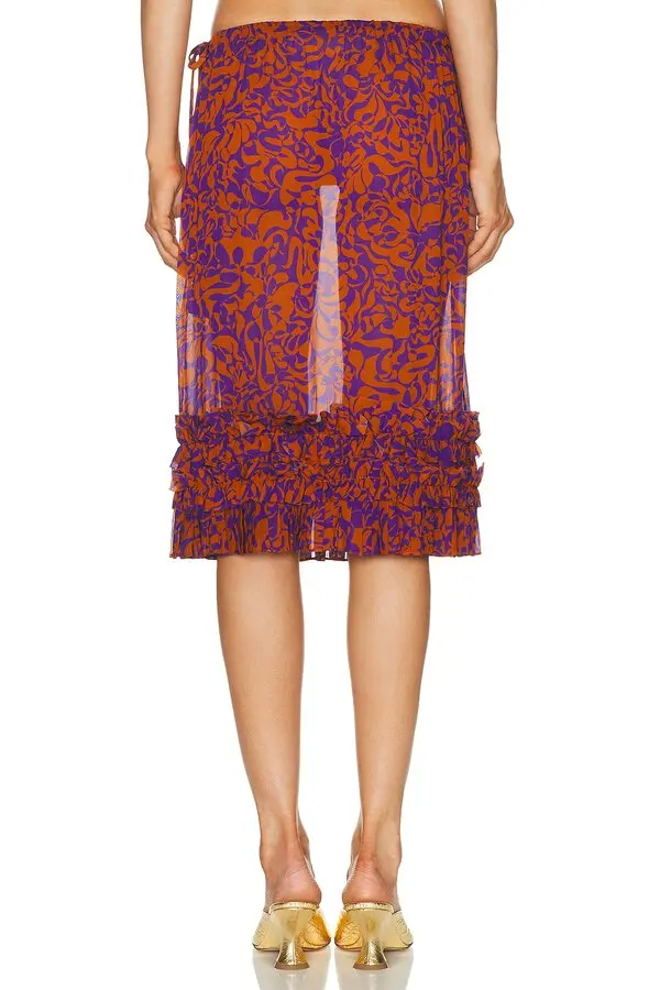 Dries Van Noten Scotts Skirt - Orange