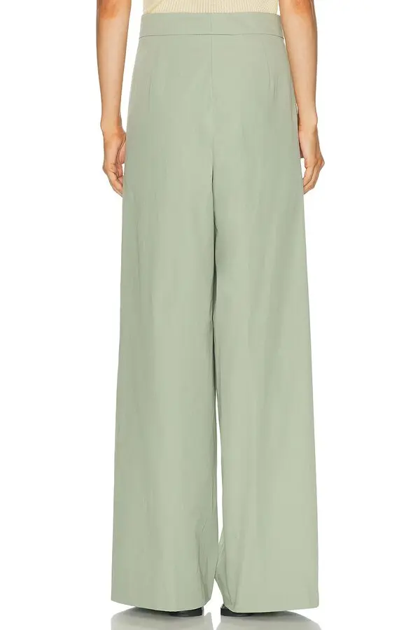 Dries Van Noten Pamplona Wide Leg Pants - Pistache