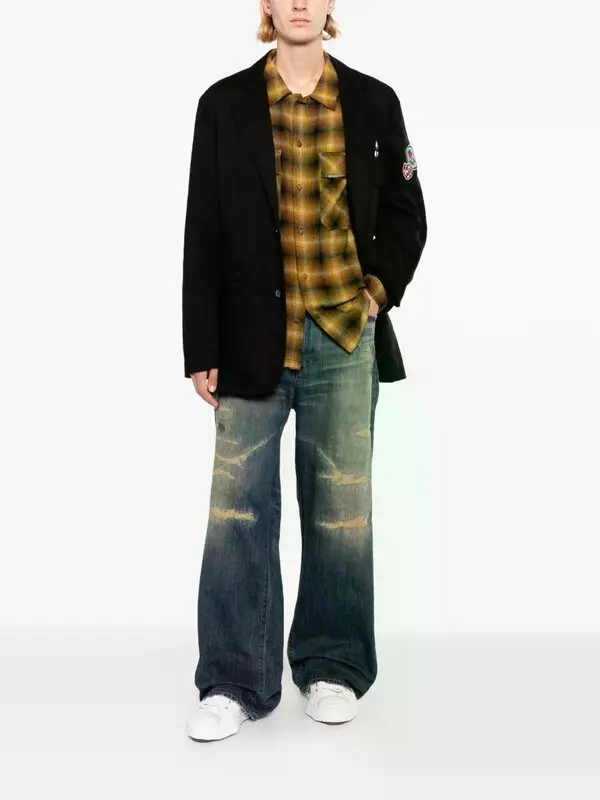KAMIYA Distressed Patchwork Jeans