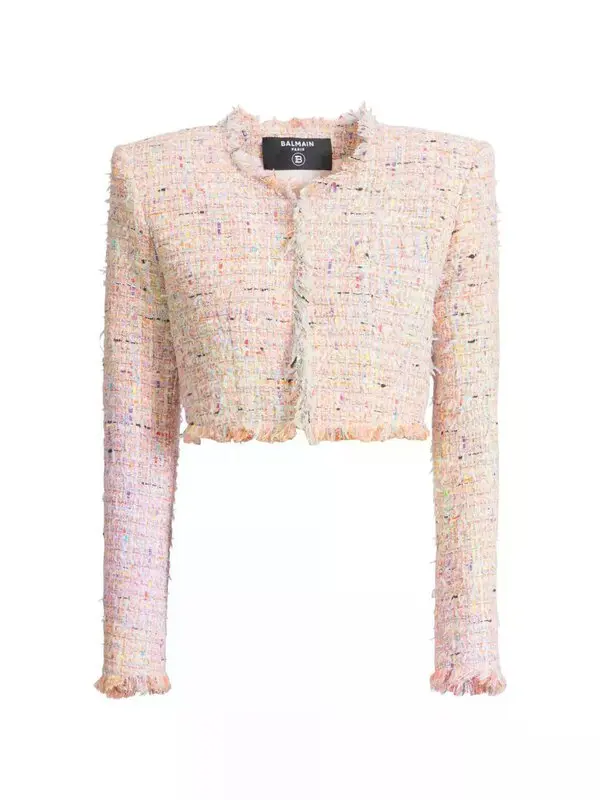 Balmain Cropped Tweed Jacket