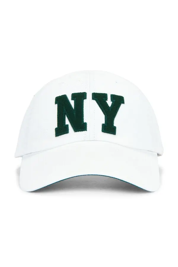 Polo Ralph Lauren Cotton Twill Sport Cap With Ny Patch - Paper White
