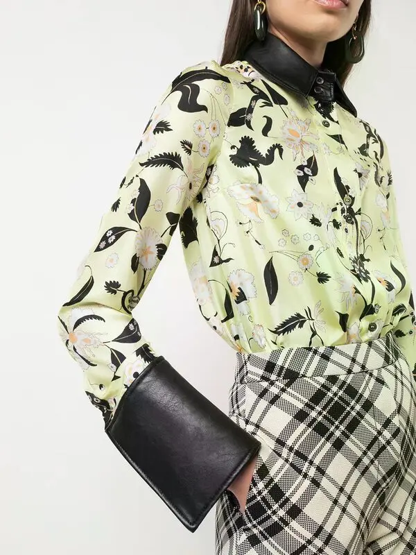 ELLERY Floral Print Silk And Cotton Blend Blouse