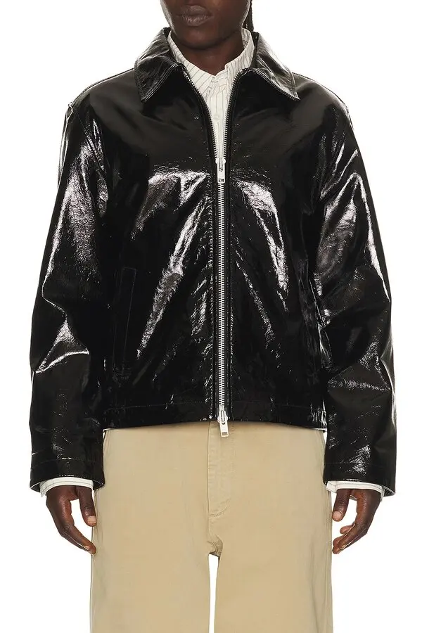 SUNFLOWER Leather Zip-up Jacket