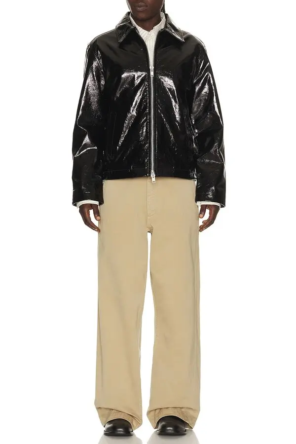 SUNFLOWER Leather Zip-up Jacket