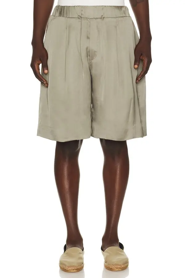 SANEA Niran Relaxed Fit Satin Shorts