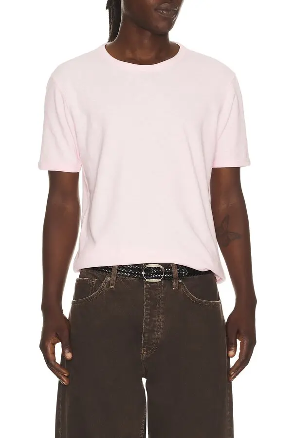 SUNFLOWER Jagger Waffle Tee In Pink