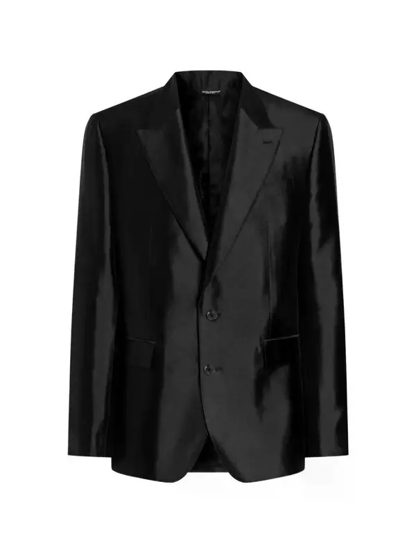 Dolce & Gabbana Sicilia Light Single-breasted Mikado Silk Jacket