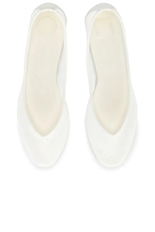 Jacquemus Les Ballerines Ovalo Flat Shoes - White