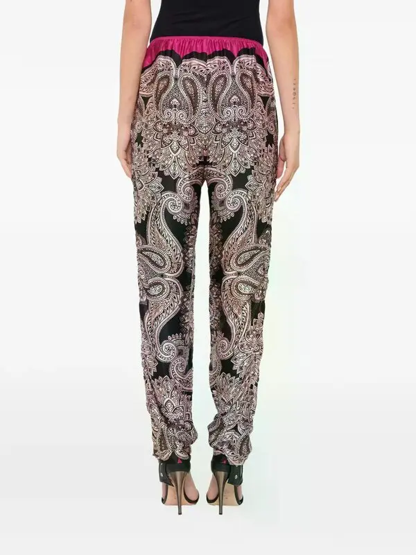 LANVIN Paisley Print Silk Trousers
