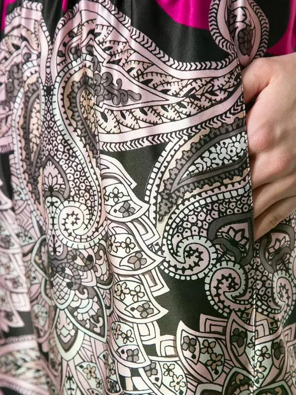 LANVIN Paisley Print Silk Trousers