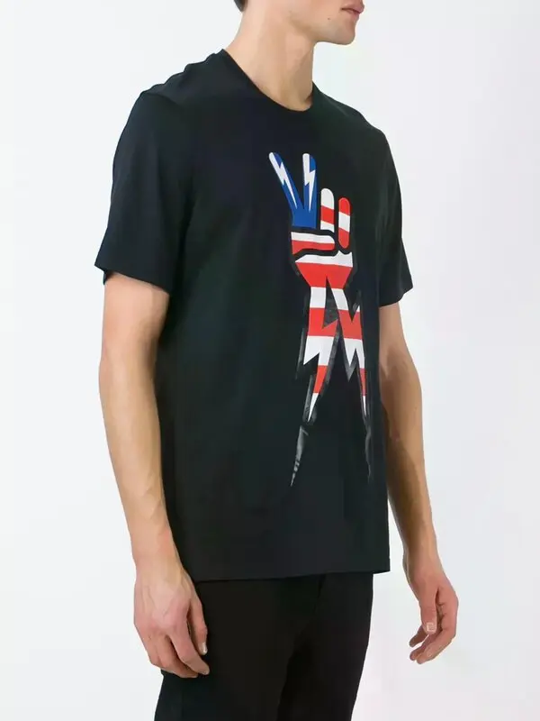 Neil Barrett Peace Sign Print T-shirt