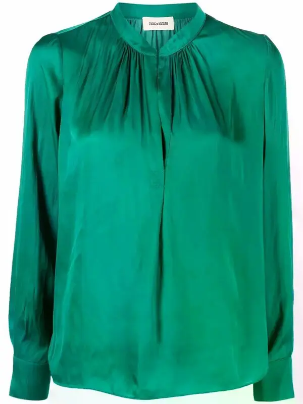 Zadig&Voltaire Tink Satin Blouse - Green