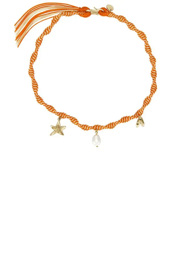 ALEMAIS Calypso Macrame Charm Necklace - Multi