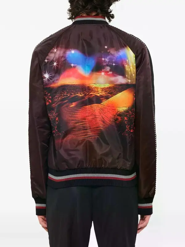 LANVIN Planet Scene Print Bomber Jacket