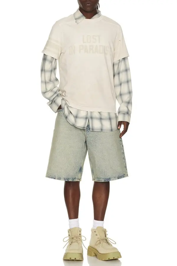 MISBHV Lost In Paradise T-shirt In Beige - Sand