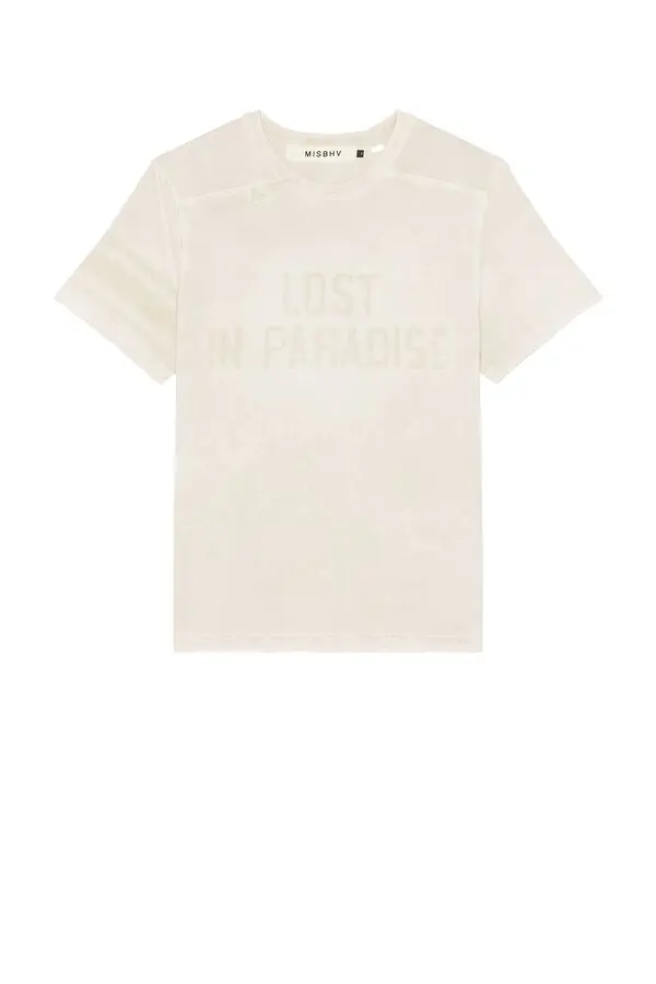 MISBHV Lost In Paradise T-shirt In Beige - Sand