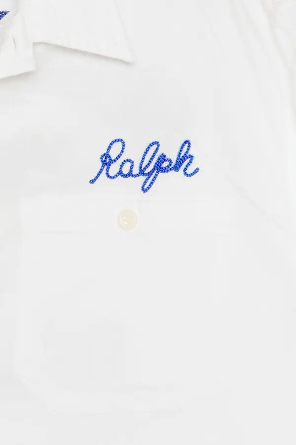 Polo Ralph Lauren Long Sleeve Herringbone Chino Frank Work Shirt - White
