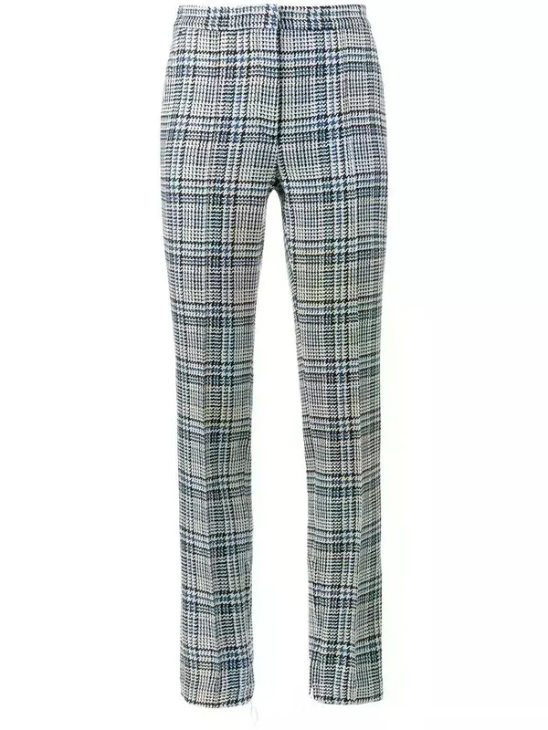 Off-White Tartan High-waisted Trousers