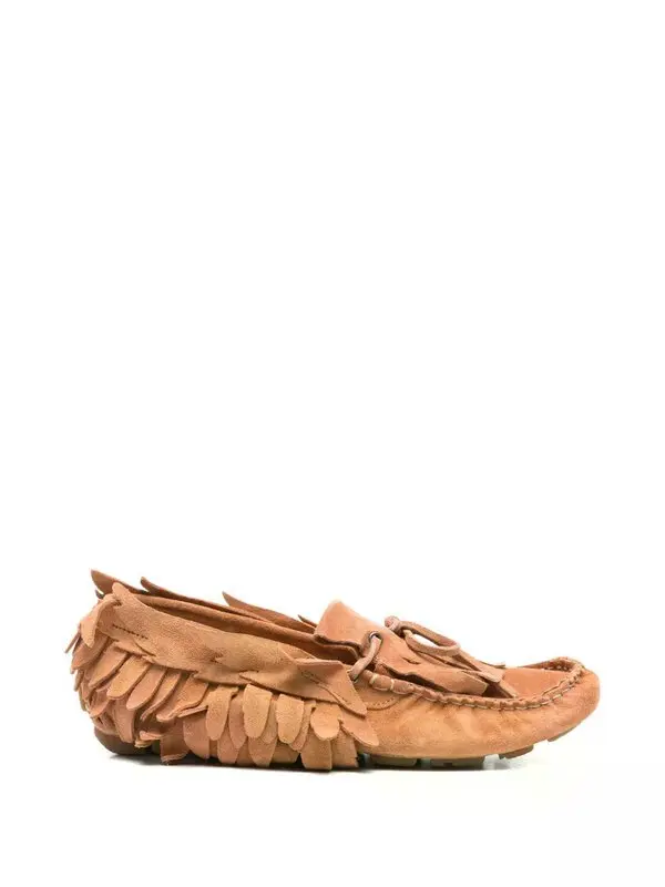 Alberta Ferretti Suede Fringed Shoes