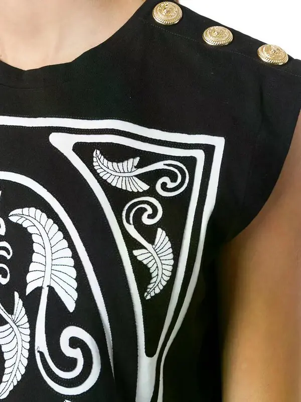 Balmain Embellished Button T-shirt