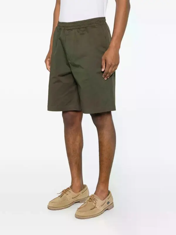 LOW BRAND George Coulisse Stud-embellished Drawstring Shorts - Green